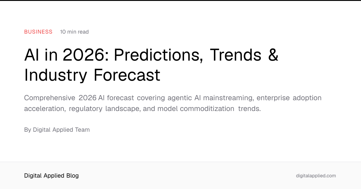 AI in 2026: Predictions, Trends & Industry Forecast