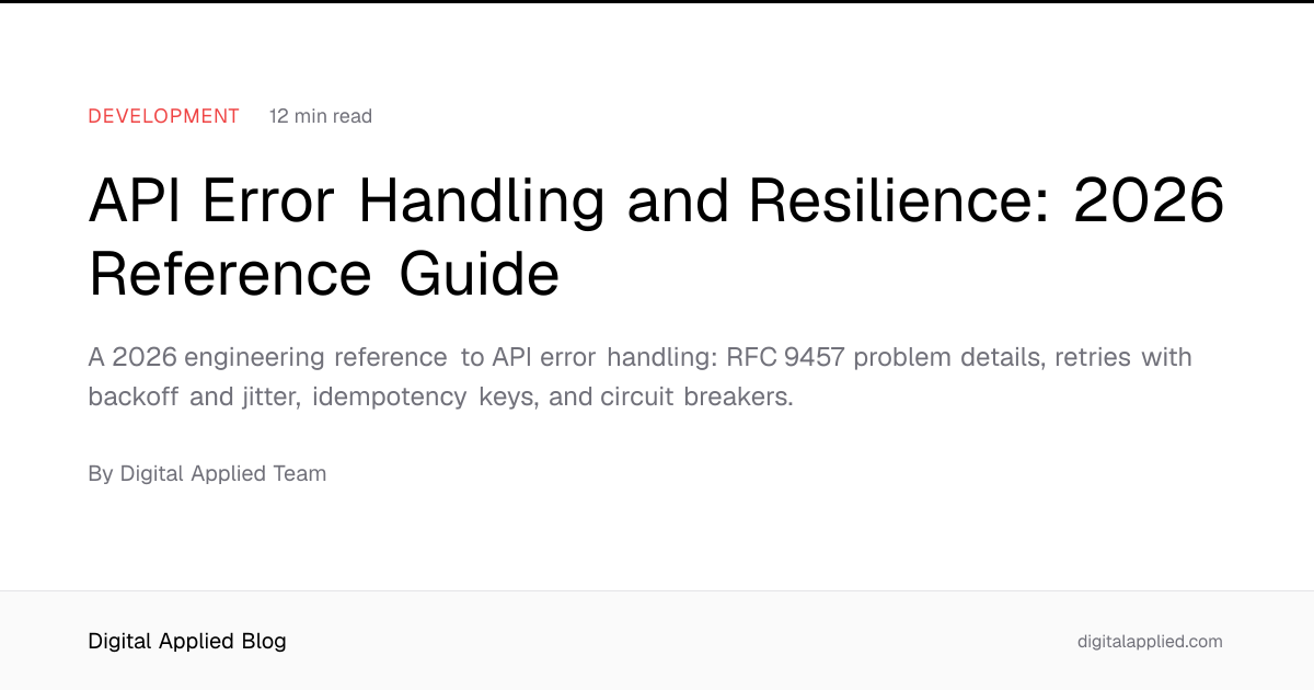 API Error Handling and Resilience: 2026 Reference Guide