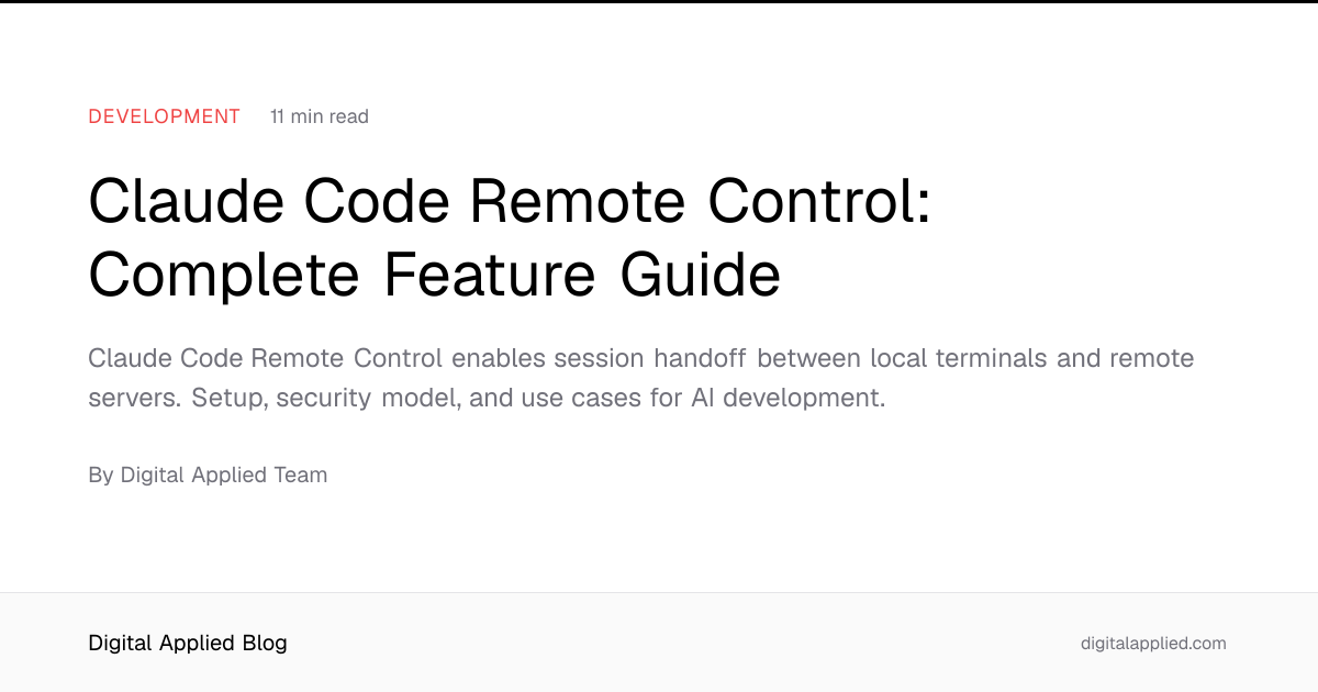 Claude Code Remote Control: Complete Feature Guide