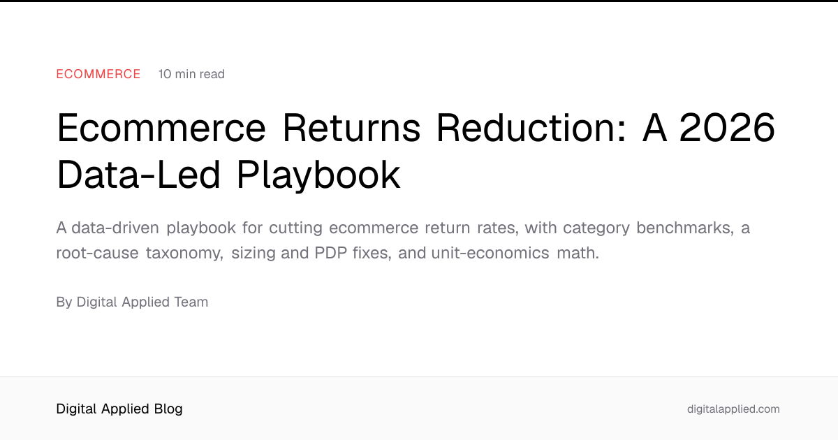 Ecommerce Returns Reduction: A 2026 Data-Led Playbook
