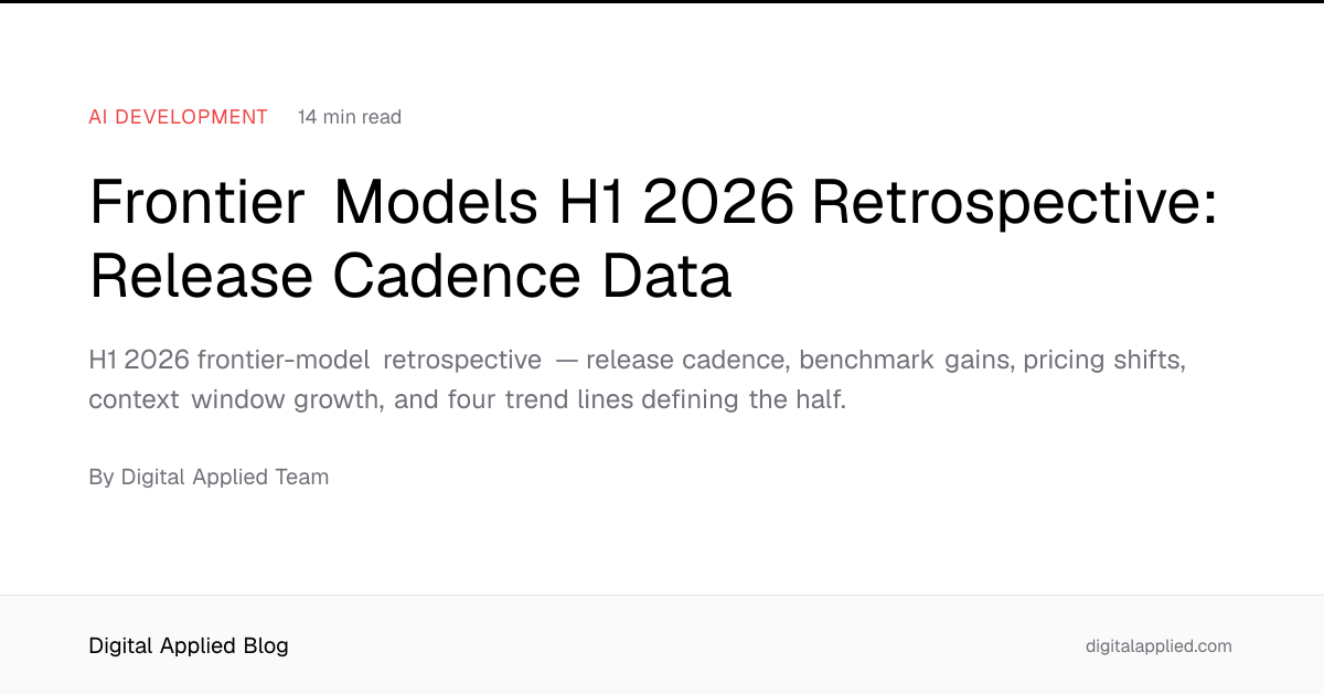 Frontier Models H1 2026 Retrospective: Release Cadence Data
