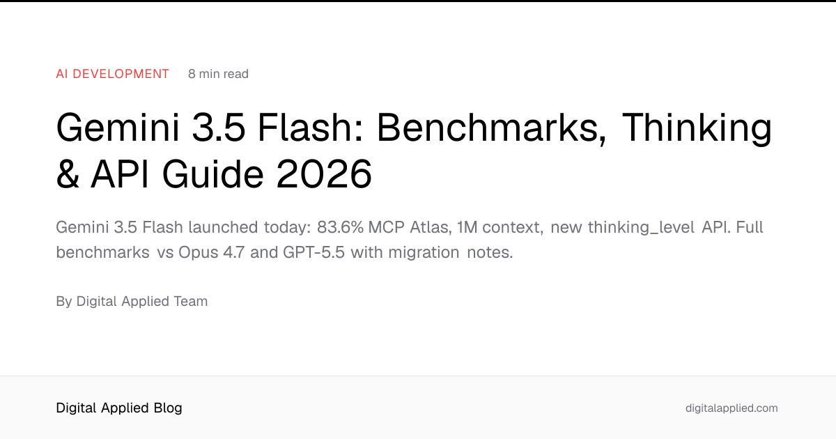 Gemini 3.5 Flash: Benchmarks, Thinking & API Guide 2026
