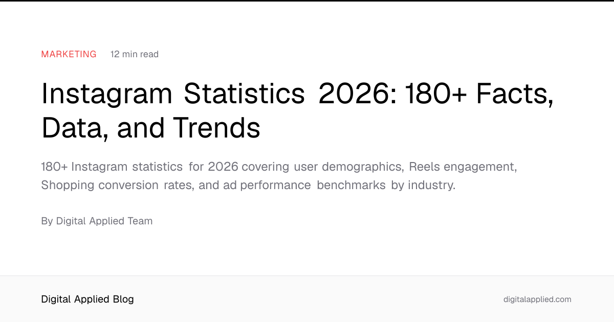 Instagram Statistics 2026: 180+ Facts, Data, and Trends