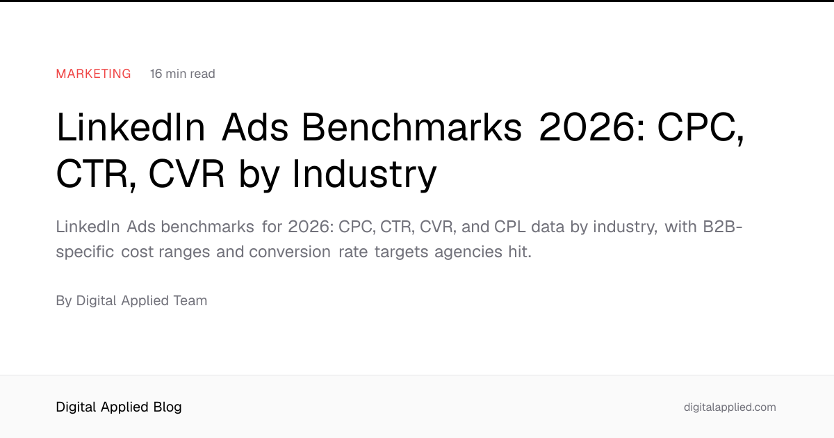 LinkedIn Ads Benchmarks 2026: CPC, CTR, CVR by Industry