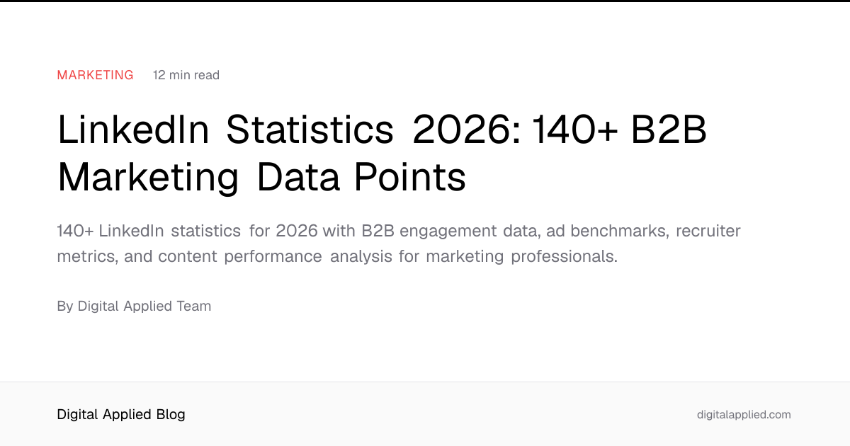 LinkedIn Statistics 2026: 140+ B2B Marketing Data Points