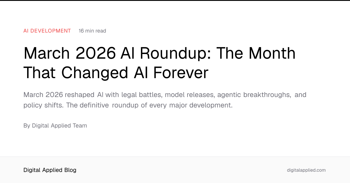 March 2026 AI Roundup: The Month That Changed AI Forever