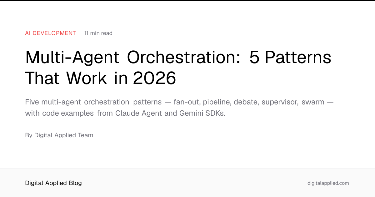 Multi-Agent Orchestration: 5 Patterns That Work in 2026