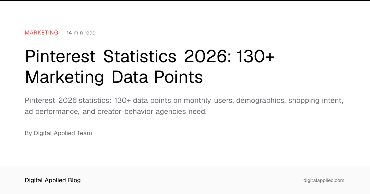 Pinterest Statistics 2026: 130+ Marketing Data Points