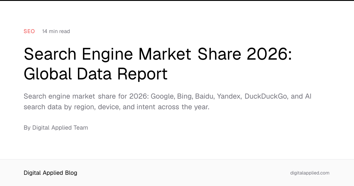 Search Engine Market Share 2026: Global Data Report