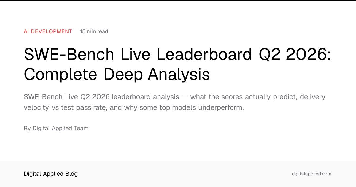 SWE-Bench Live Leaderboard Q2 2026: Complete Deep Analysis