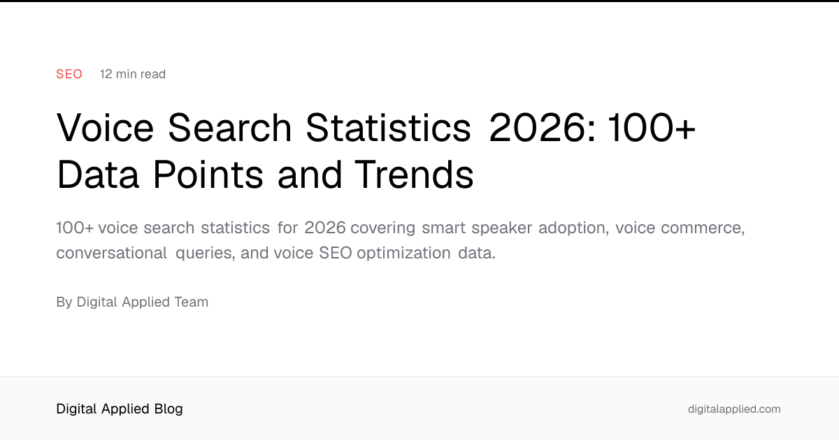 Voice Search Statistics 2026: 100+ Data Points and Trends