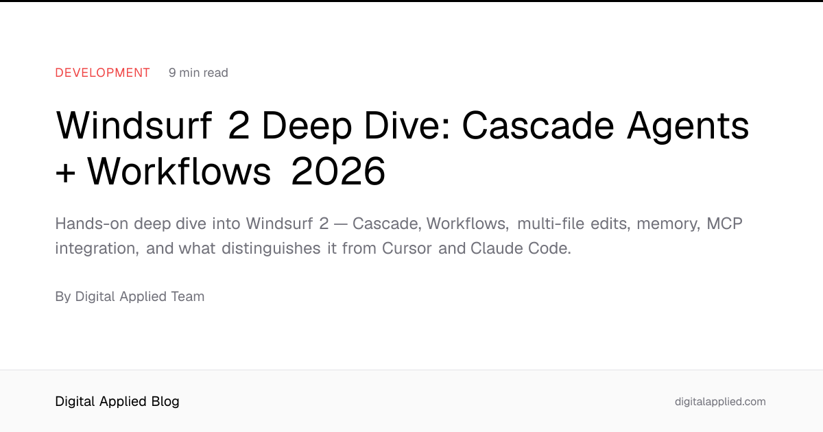 Windsurf 2 Deep Dive: Cascade Agents + Workflows 2026