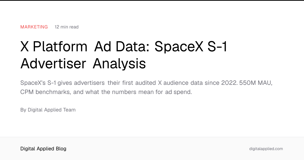 X Platform Ad Data: SpaceX S-1 Advertiser Analysis